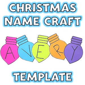 Christmas Name Craft Template | Printable Name Craft | Student Name ...