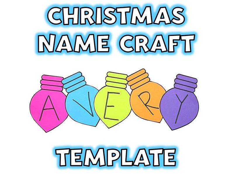 Christmas Name Craft Template | Printable Name Craft | Student Name ...