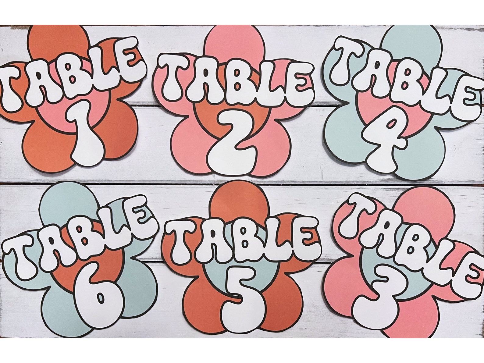 Classroom Table Signs | Classroom Table Number Signs | Groovy Retro ...