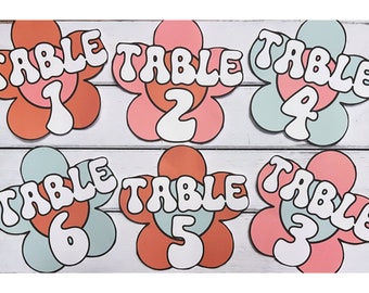 Classroom Table Signs | Classroom Table Number Signs | Groovy Retro ...
