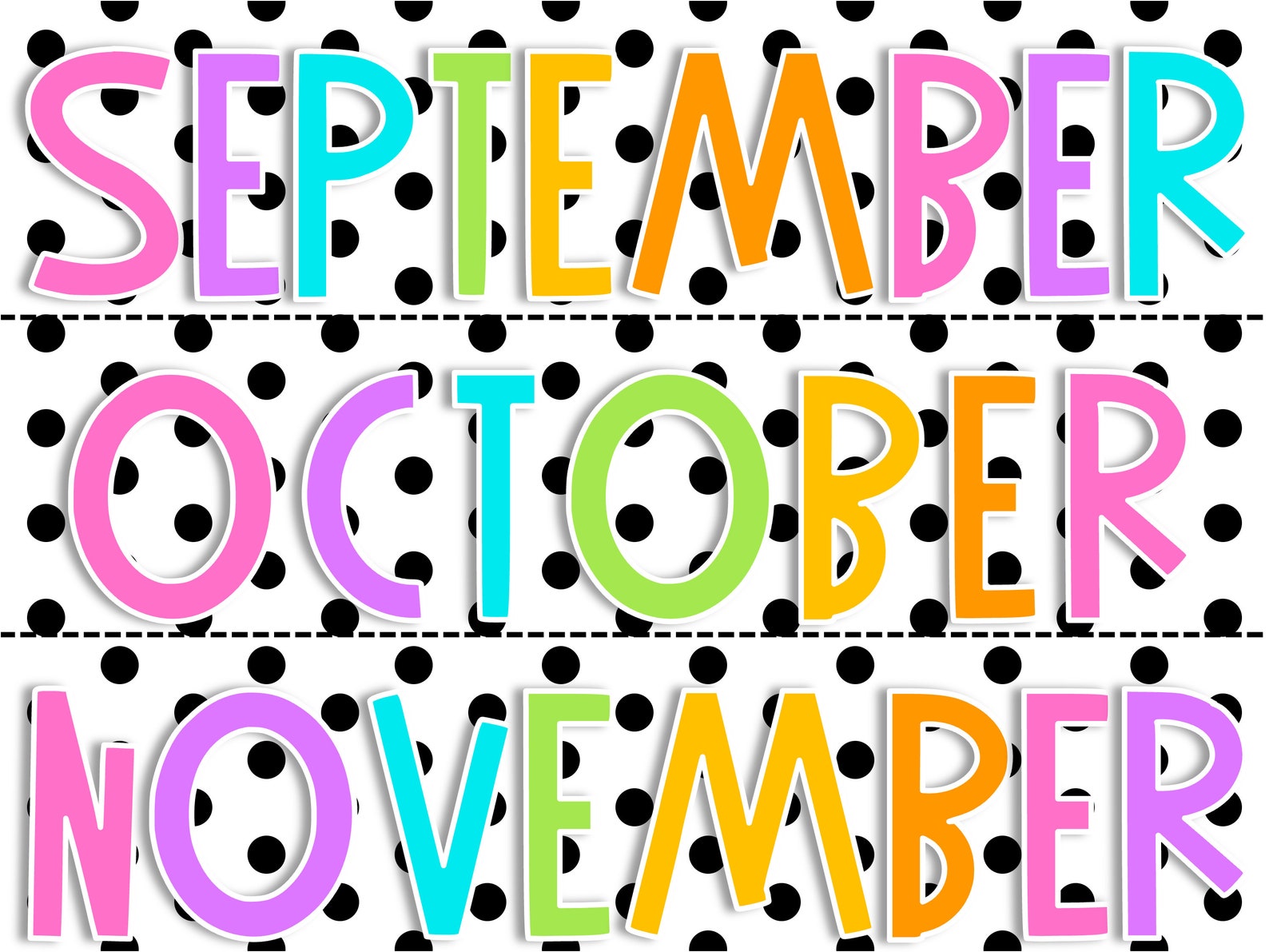Daily Flip Calendar | Rainbow Flip Calendar | Polka Dot Calendar ...