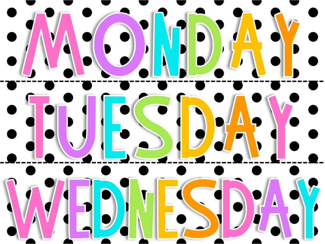 Daily Flip Calendar Rainbow Flip Calendar Polka Dot Calendar Classroom ...