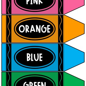 Crayon Color Posters and Labels for Classrooms | Crayon Classroom Decor ...