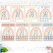 Number Posters With Ten Frames | Boho Rainbow Classroom Decor - Etsy
