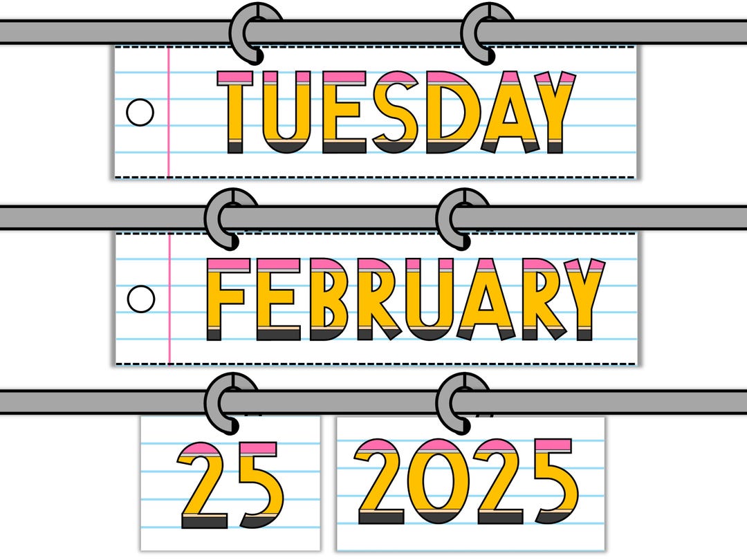 Pencil Flip Calendar | Classroom Flip Calendar | Composition Notebook ...