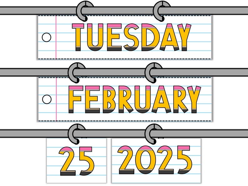 Pencil Flip Calendar | Classroom Flip Calendar | Composition Notebook ...