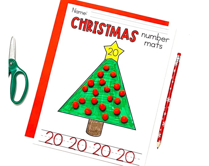 Christmas I Spy Printable Worksheet Numbers 1 20 Preschool Kindergarten ...