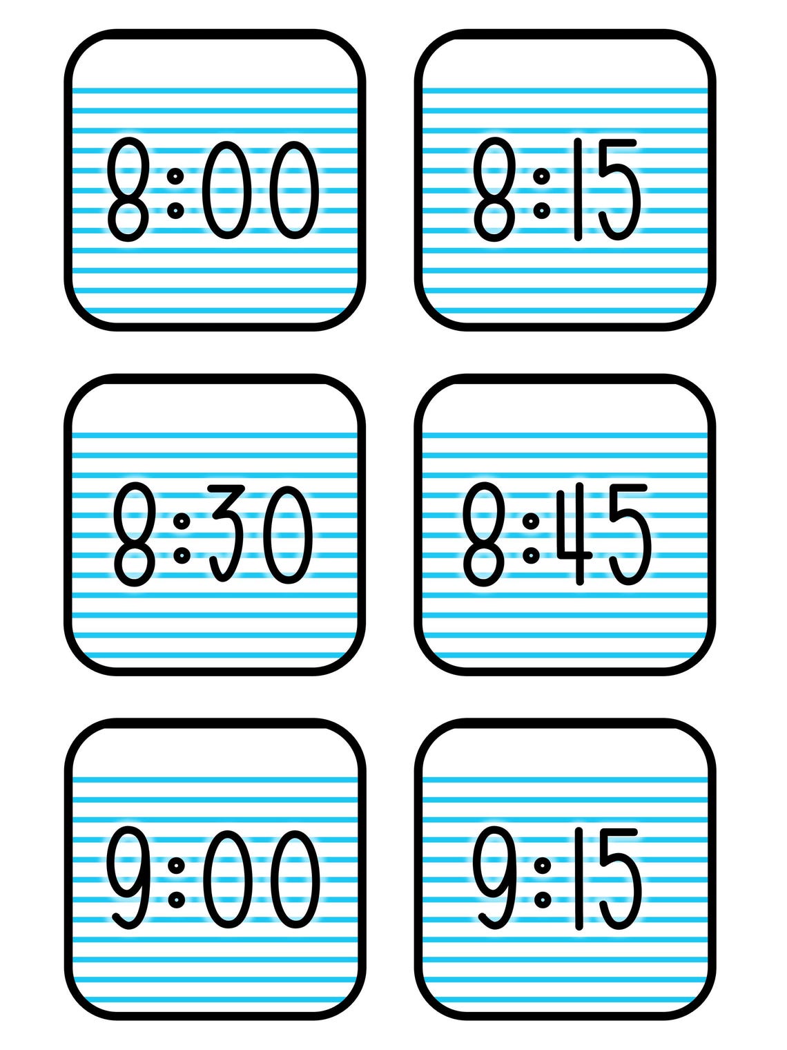 Class Schedule Cards With Pictures | Composition Notebook Classroom ...