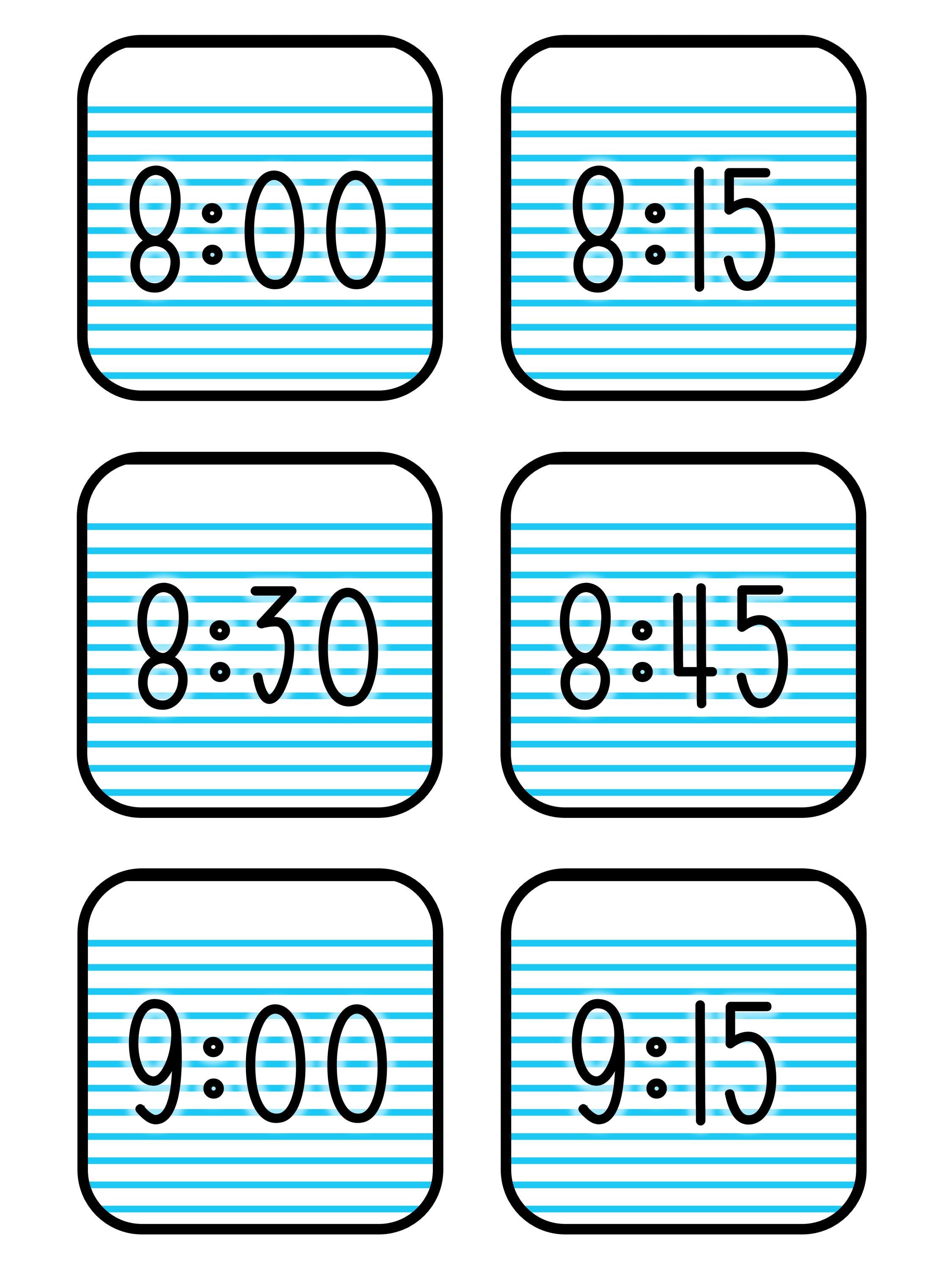 Class Schedule Cards With Pictures | Composition Notebook Classroom ...