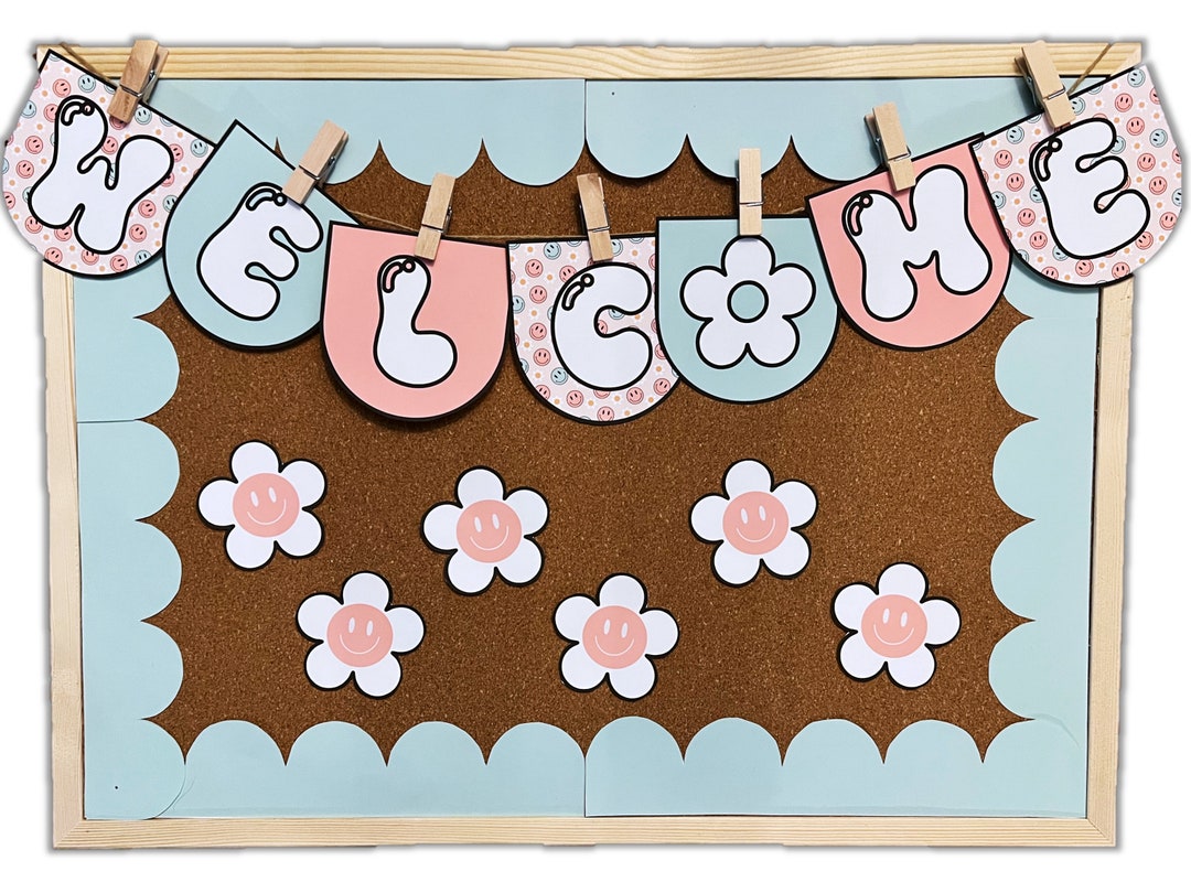 Groovy Welcome Banner Groovy Bulletin Board Kit Groovy - Etsy