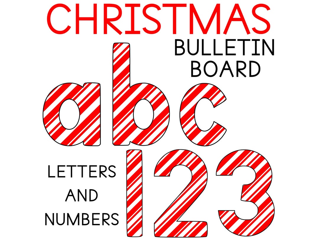 Christmas Bulletin Board Letters and Numbers | Christmas Classroom ...