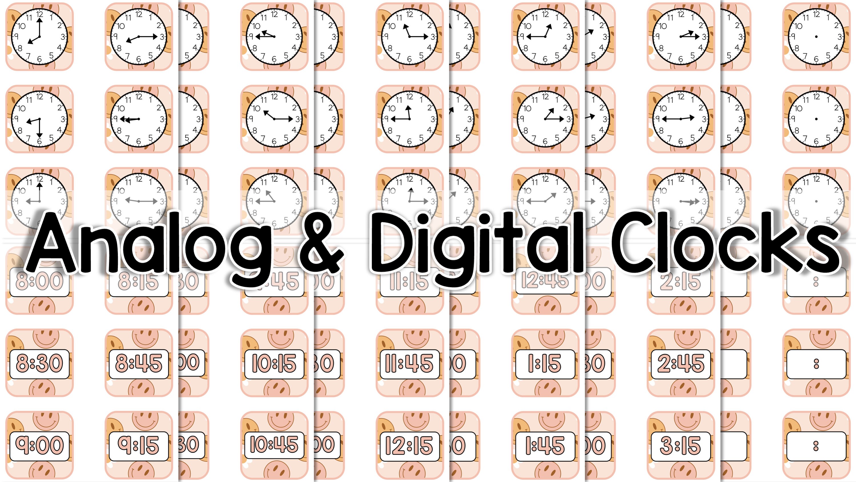 Groovy Retro Schedule Cards With Pictures | Groovy Retro Classroom ...