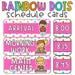 Class Schedule Cards With Pictures | Rainbow Dots Classroom Decor - Etsy