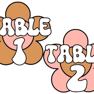 Classroom Table Signs | Classroom Table Number Signs | Groovy Retro ...