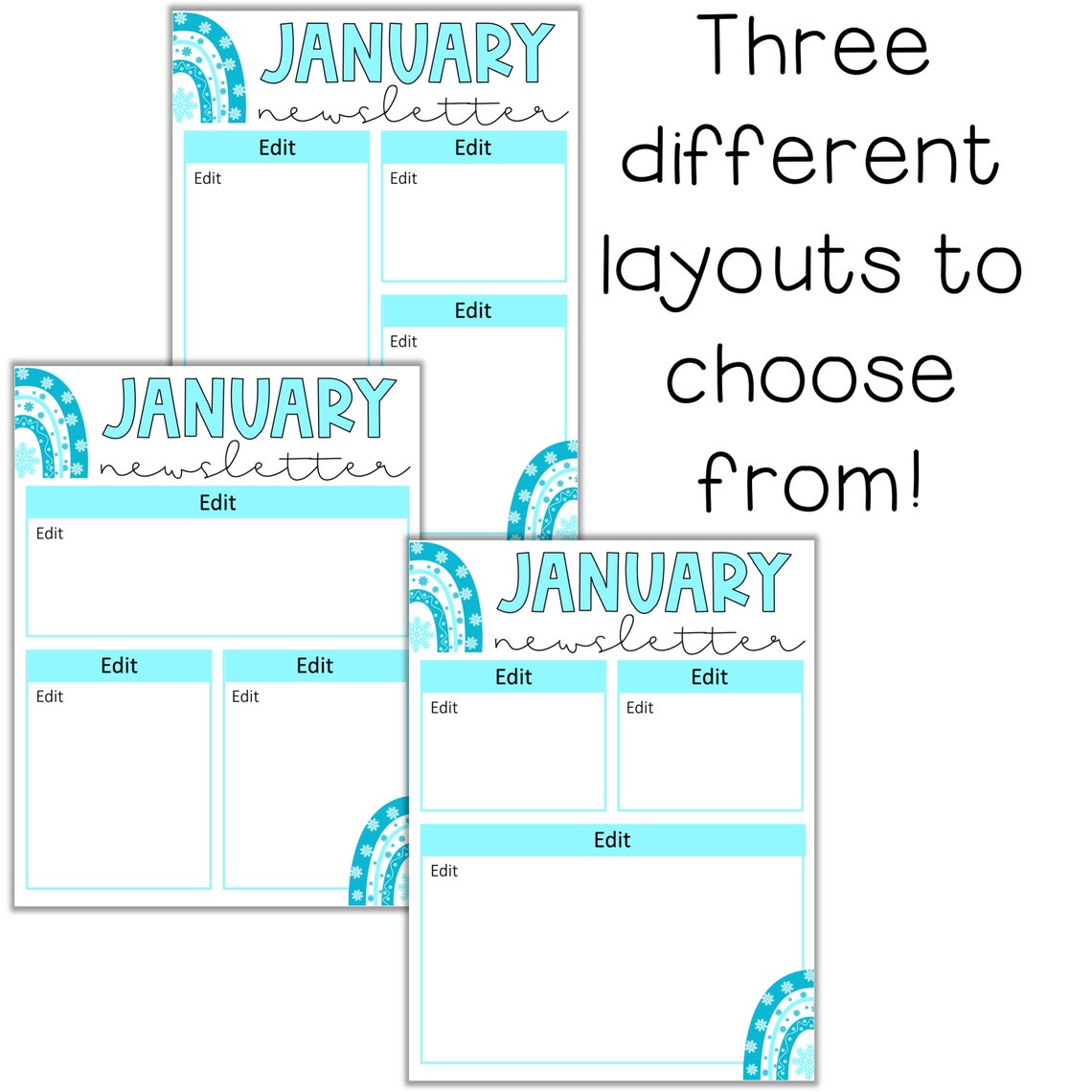 Monthly Classroom Newsletter Template | Editable Newsletter Template ...