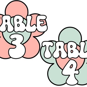 Classroom Table Signs | Classroom Table Number Signs | Groovy Retro ...