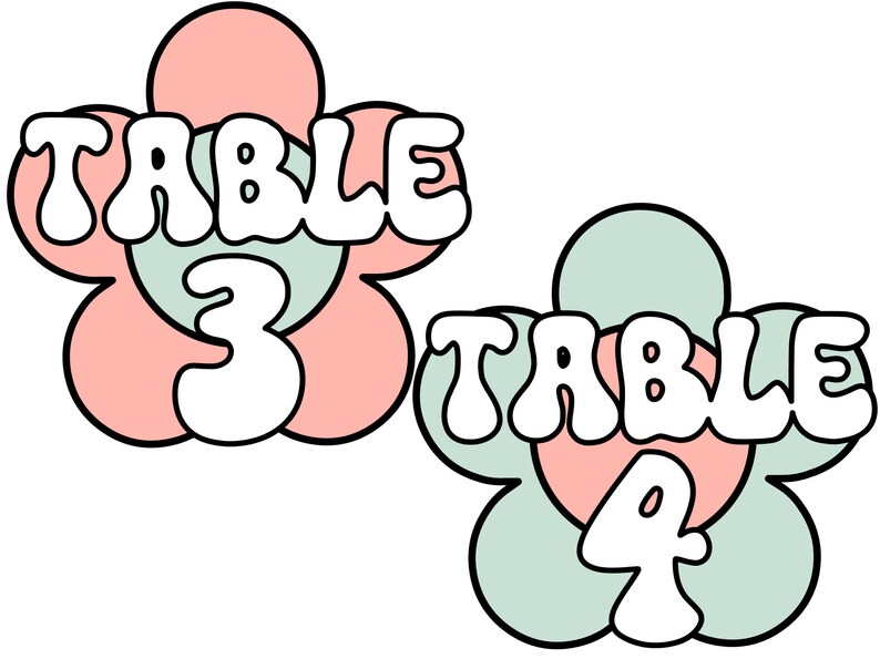 Classroom Table Signs | Classroom Table Number Signs | Groovy Retro ...