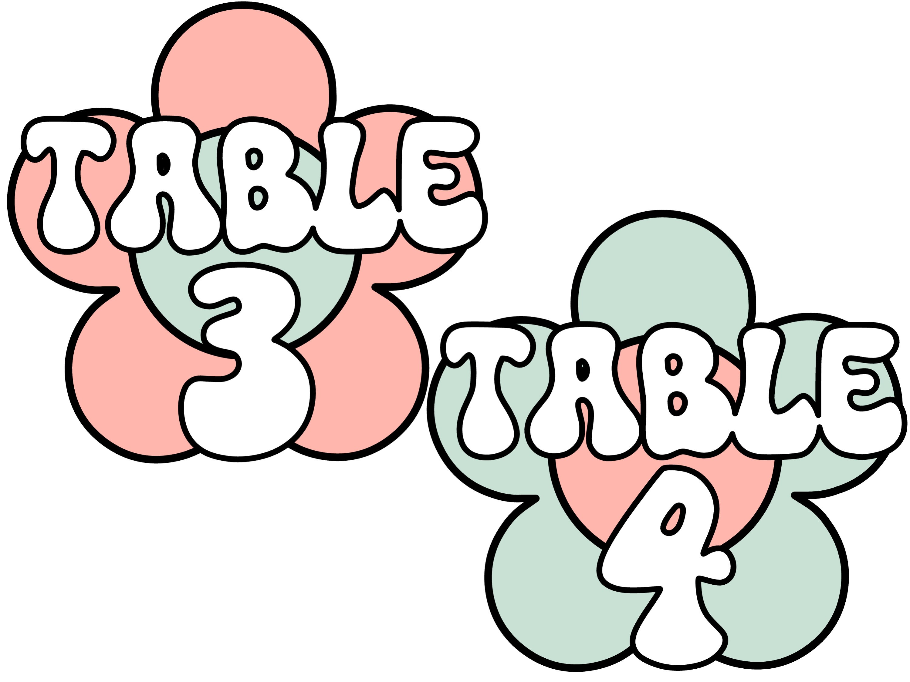 Classroom Table Signs | Classroom Table Number Signs | Groovy Retro ...