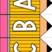 Pencil Bulletin Board Letters and Numbers | Pencil Classroom Sign ...