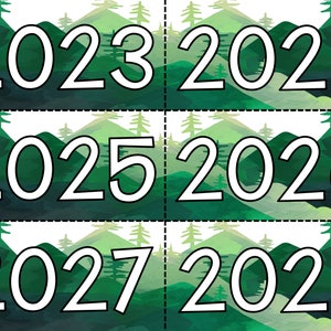 Flip Calendar Classroom | Watercolor Mountains Classroom Calendar ...