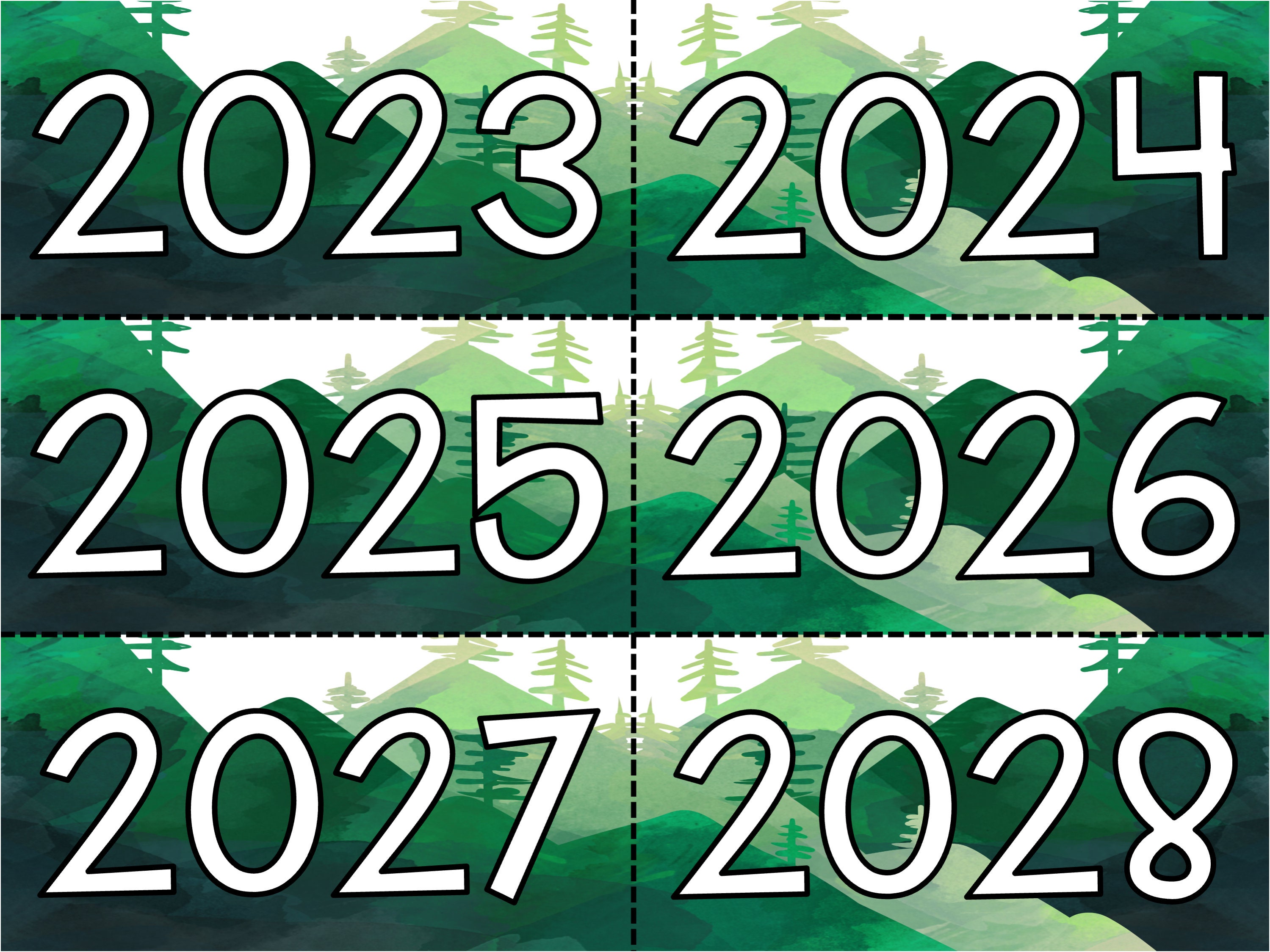 Flip Calendar Classroom Watercolor Mountains Classroom Calendar ...