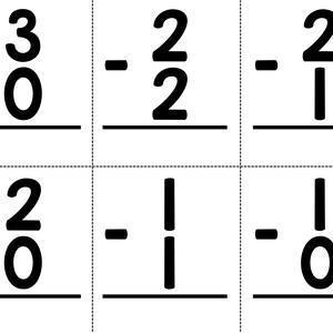Subtraction Flash Cards | Printable Flashcards for Kids | Printable ...