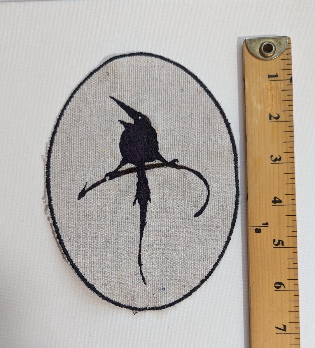 Embroidered Canvas Raven Iron on Patch - Etsy