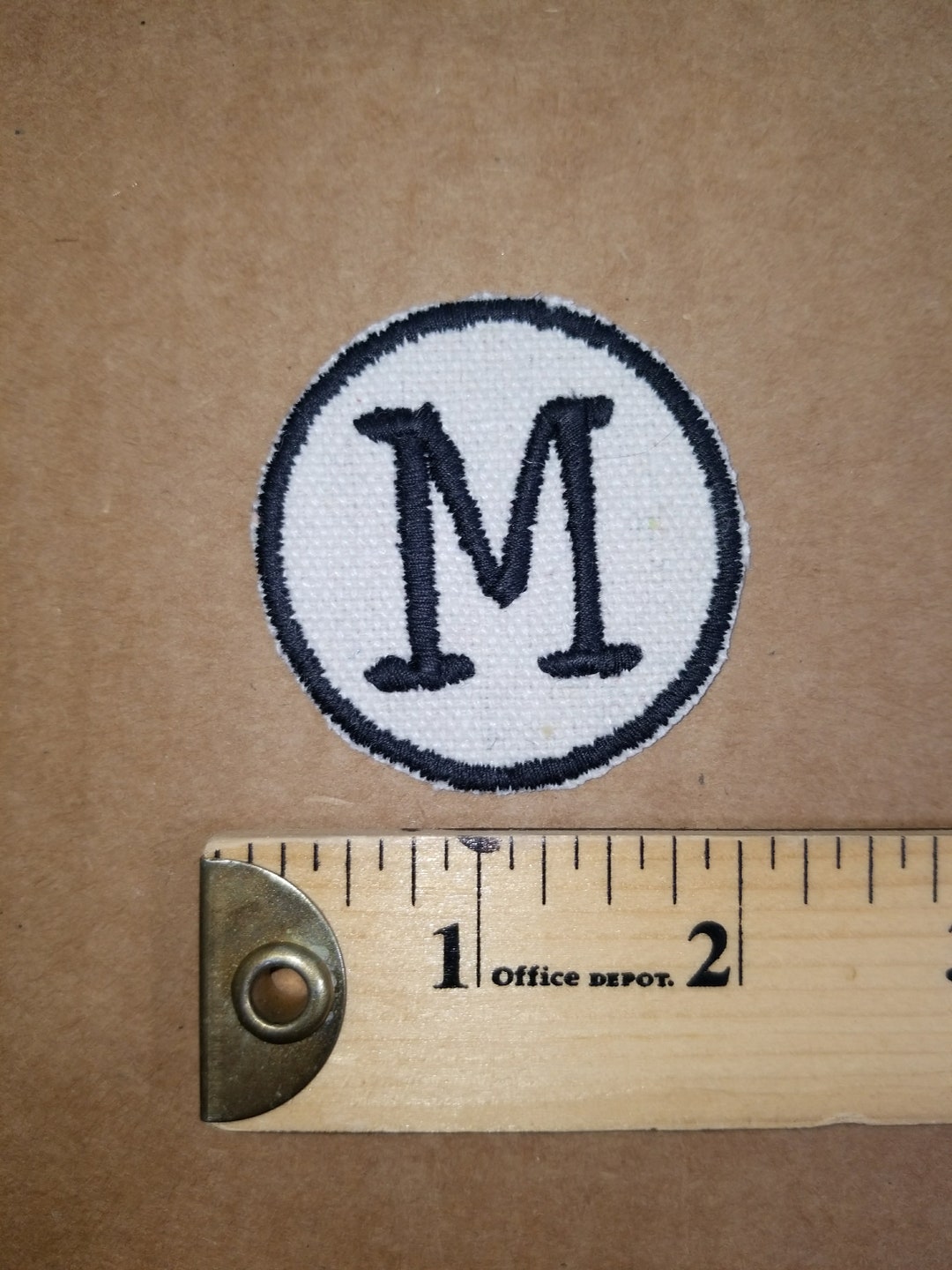 Embroidered M Monogram Patch - Etsy