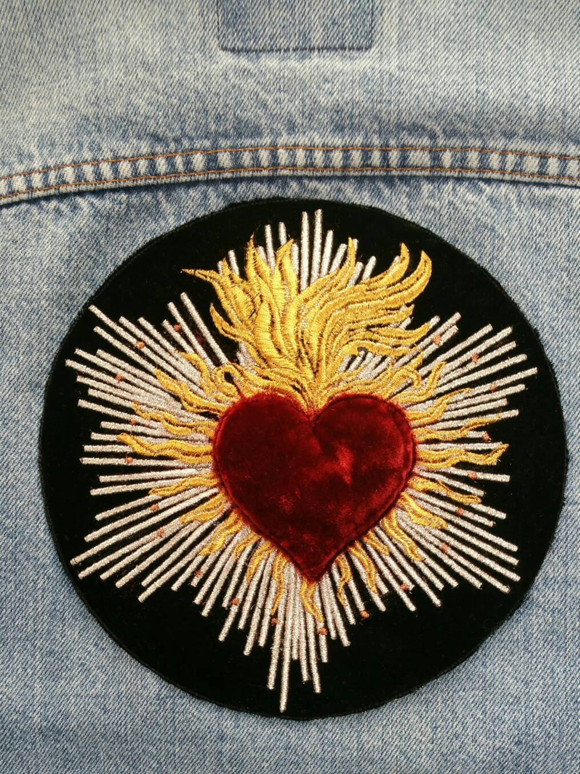 Velvet Heart Jacket Patch - Etsy