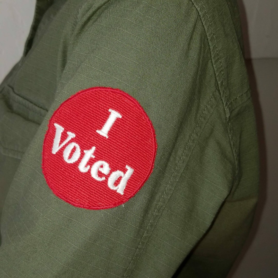 Handmade Embroidered I Voted Iron on Patch - Etsy New Zealand