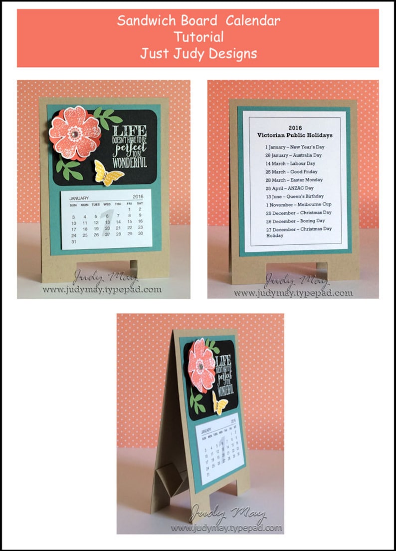 Craft Tutorial Sandwich Board Calendar - Etsy Canada