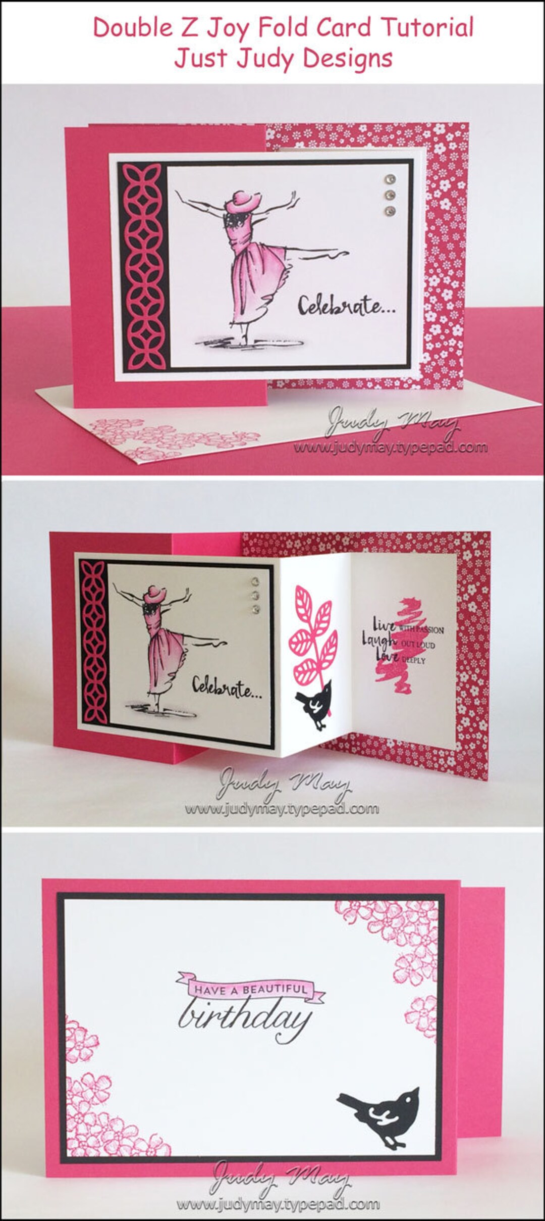 Craft Tutorial - Double Z Joy Fold Card - Etsy