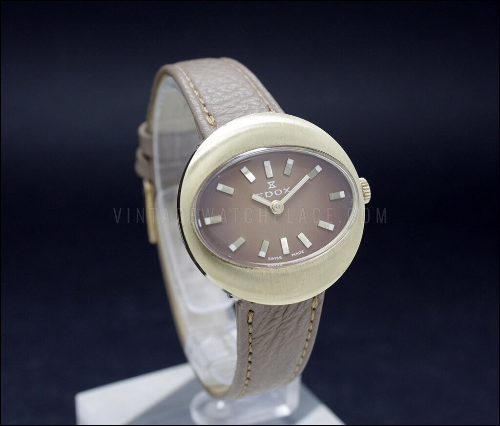 Oval Vintage Watch for Ladies Edox NOS Swiss Made Vintage - Etsy