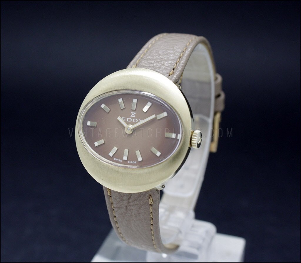 Oval Vintage Watch for Ladies Edox NOS Swiss Made Vintage - Etsy