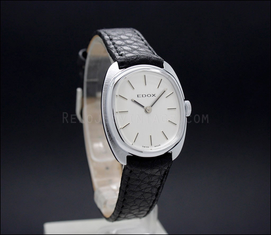 Vintage watch for ladies Edox NOS swiss made steel vintage | Etsy