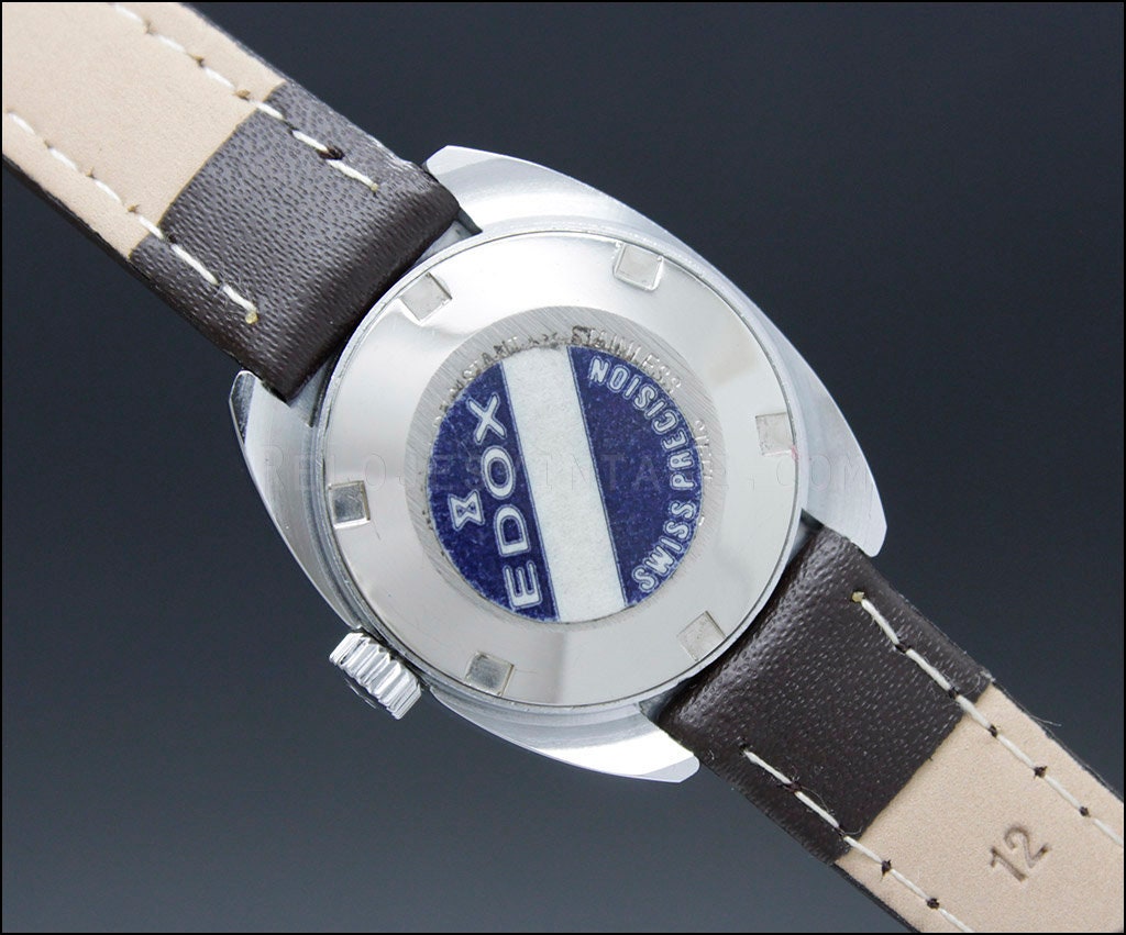 Vintage Watch for Ladies Edox NOS Swiss Made, Steel Vintage Mechanical ...