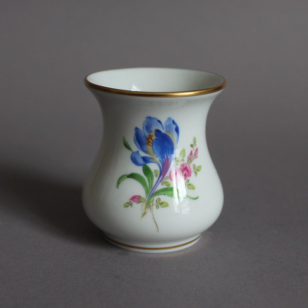 Meissen Floral Flowers Bouquet Vase Crossed Swords - Etsy