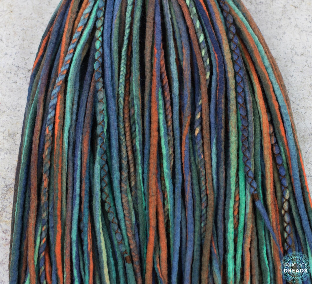 Wool Dreads for Fall, Dreads With Twist, Full Set of Wool Dreadlocks ...