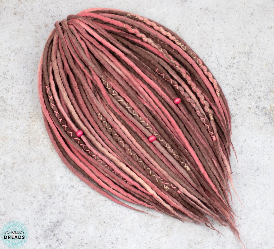 Wool Dreads Boho Dreadlocks Gift for Friend rose Pergola Double Ended ...