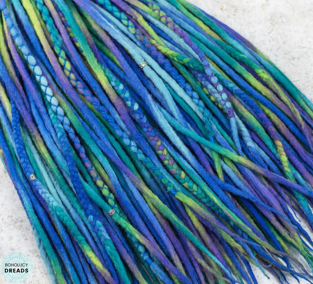Mermaid Dreadlocks, Mermaid Wool Dreads, Mermaid Dreadlock Extension ...