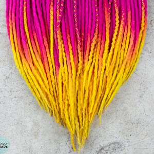 Flourescent Wool Dreads "neon Queen" Ombre Neon Festival Hair Extension ...