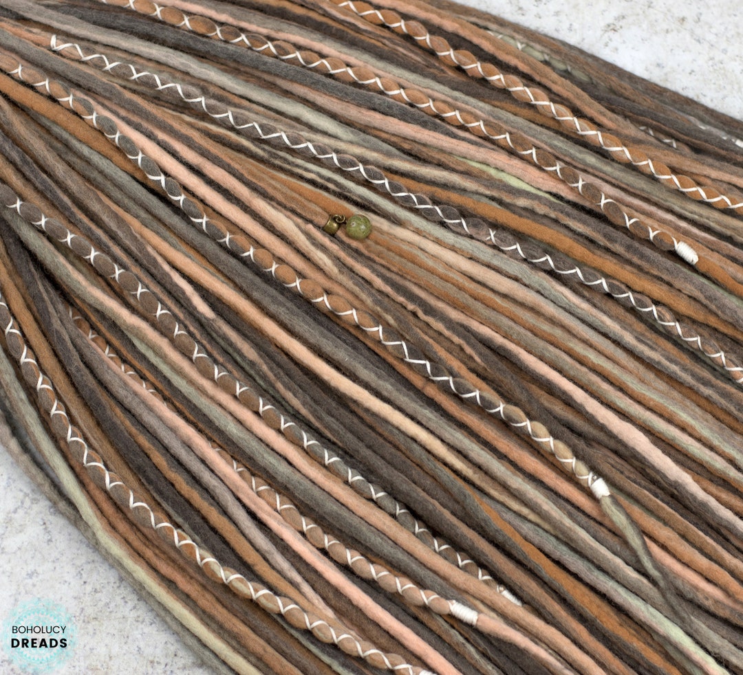 Brown Blonde Dreadlock "earth" Natural Look Dread Extension Full Set ...