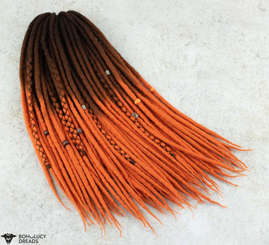 Premium Ombre Wool Dreads, Handmade Hand-dyed Wool Dreadlock for Boho ...