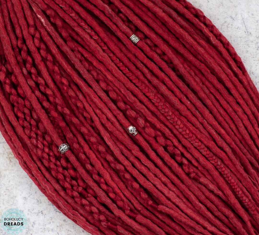 Red Dreadlock Wool Dread Extension Red Full Set Dread Gift for ...