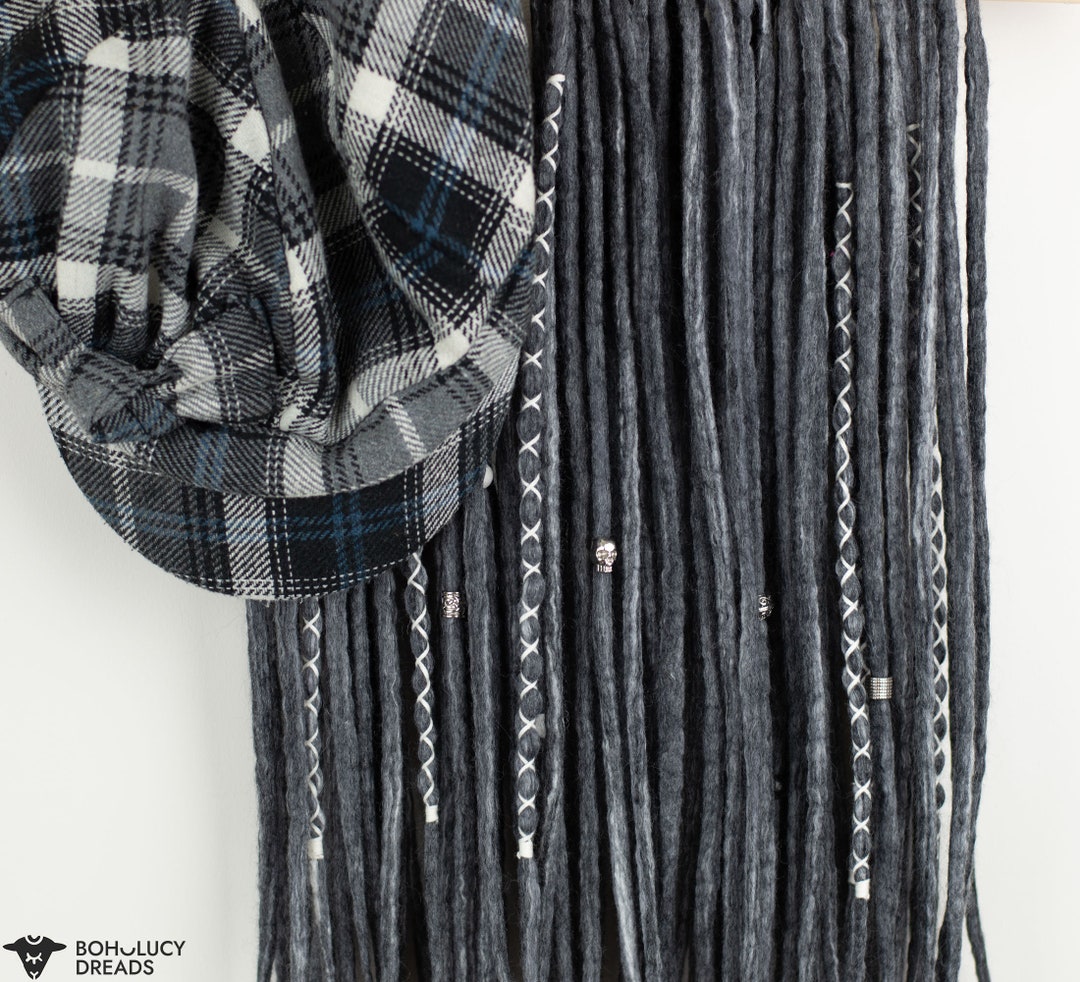 Black Wool Dreadlocks Double Ended or Single Ended Dread Handmade Soft ...