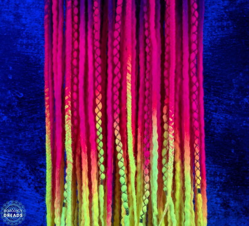 Flourescent Wool Dreads neon Queen Ombre Neon - Etsy