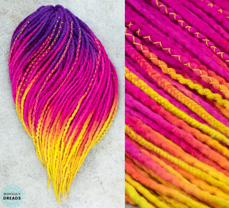 Flourescent Wool Dreads neon Queen Ombre Neon - Etsy