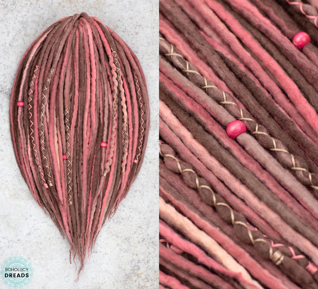 Wool Dreads Boho Double Ended or Single Ended Dreadlock Extensions ...