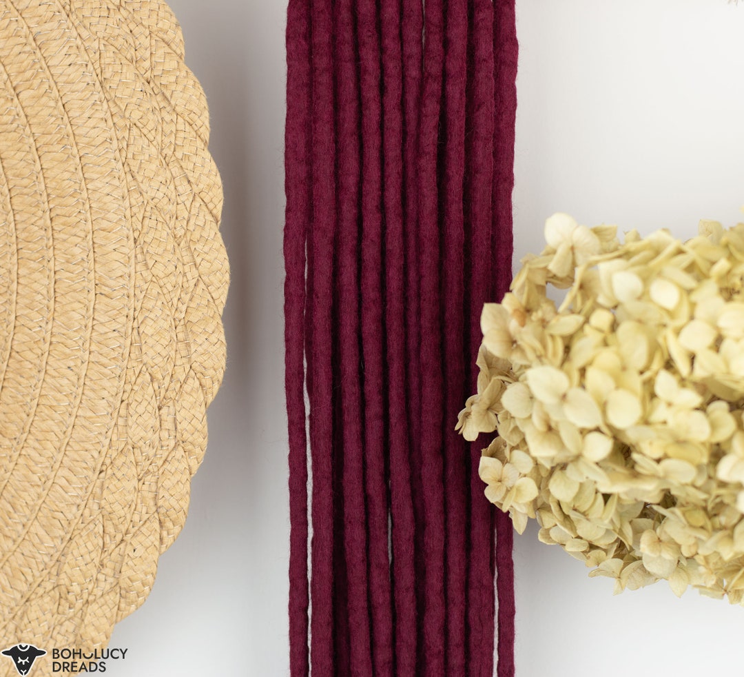 Dreadlock Wool Dreads "wine", Single Ended or Double Ended Dreadlock ...