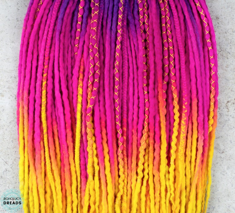 Flourescent Wool Dreads neon Queen Ombre Neon - Etsy